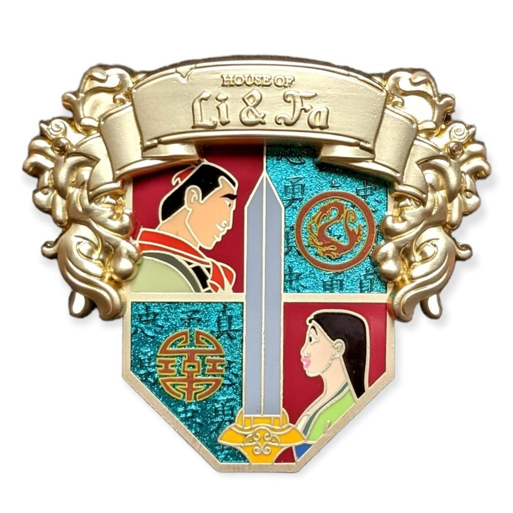 Mulan Disney Pin: Li Shang And Fa Mulan House Sigil - Gem